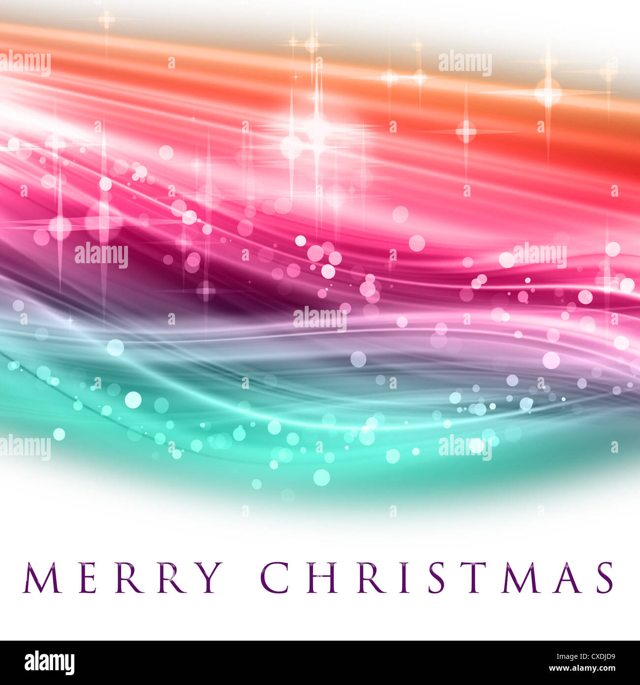 Fantastic Christmas wave design with snowflakes and glowing stars Stock ...