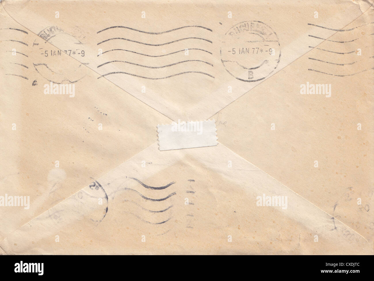 Image of very old stamped envelope Stock Photo - Alamy