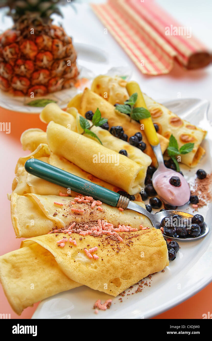 Sweet homemade omelet Stock Photo - Alamy