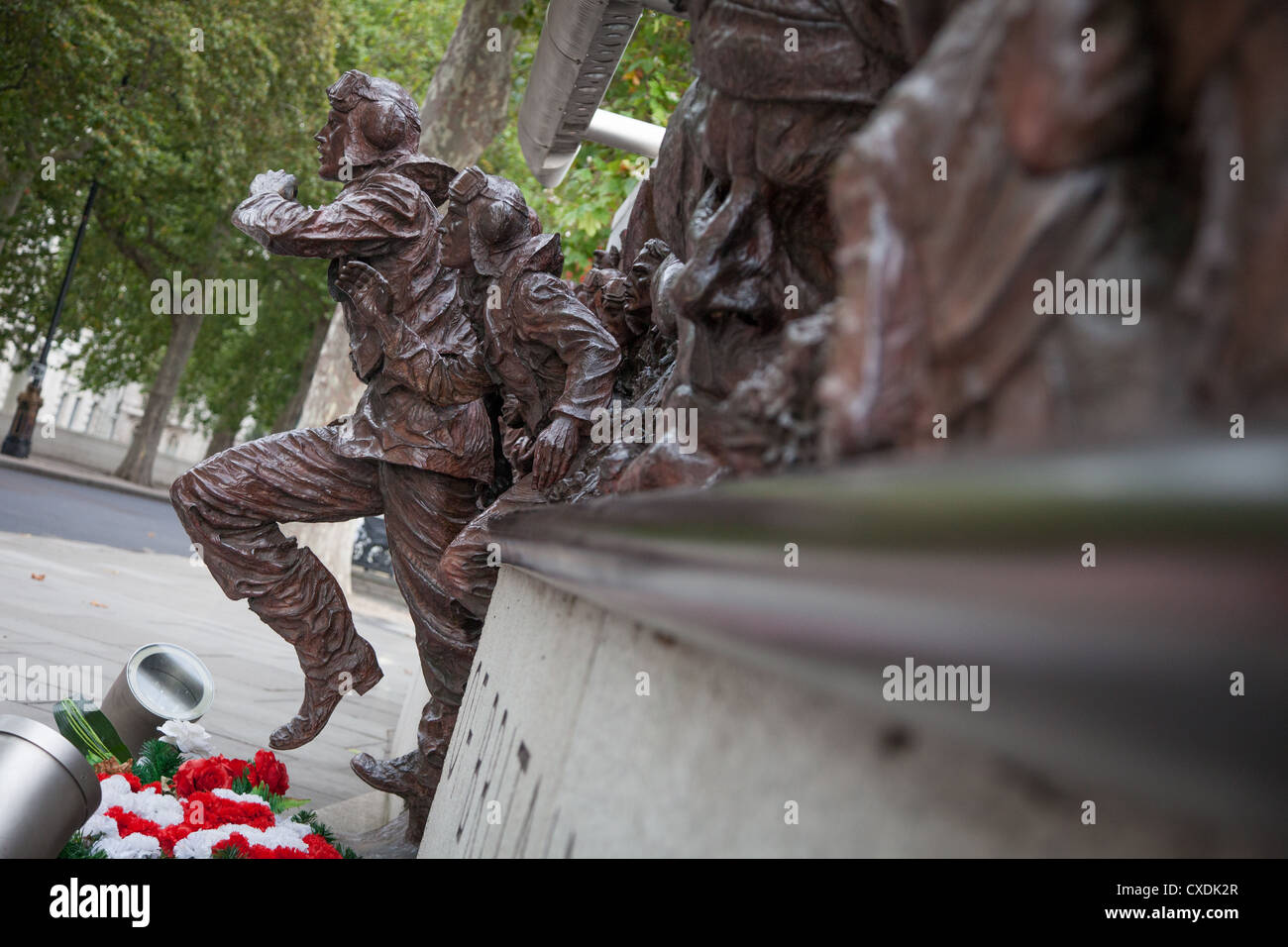 The Battle of Britain Monument in London on the Victoria Embankment ...