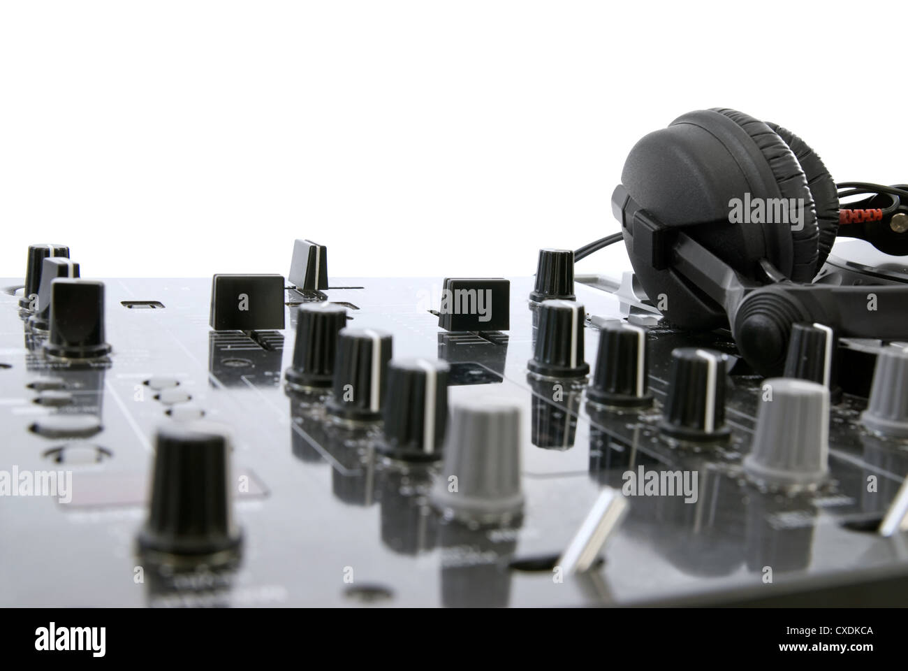 DJ music mixer isolated on white background Stock Photo - Alamy