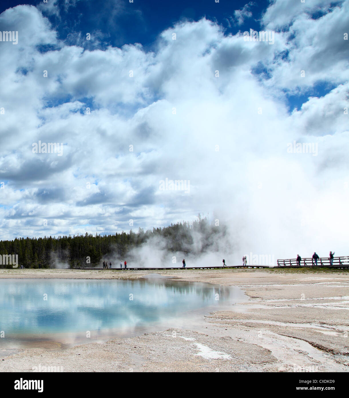 Yellowstone hot spring landscape hi-res stock photography and images ...