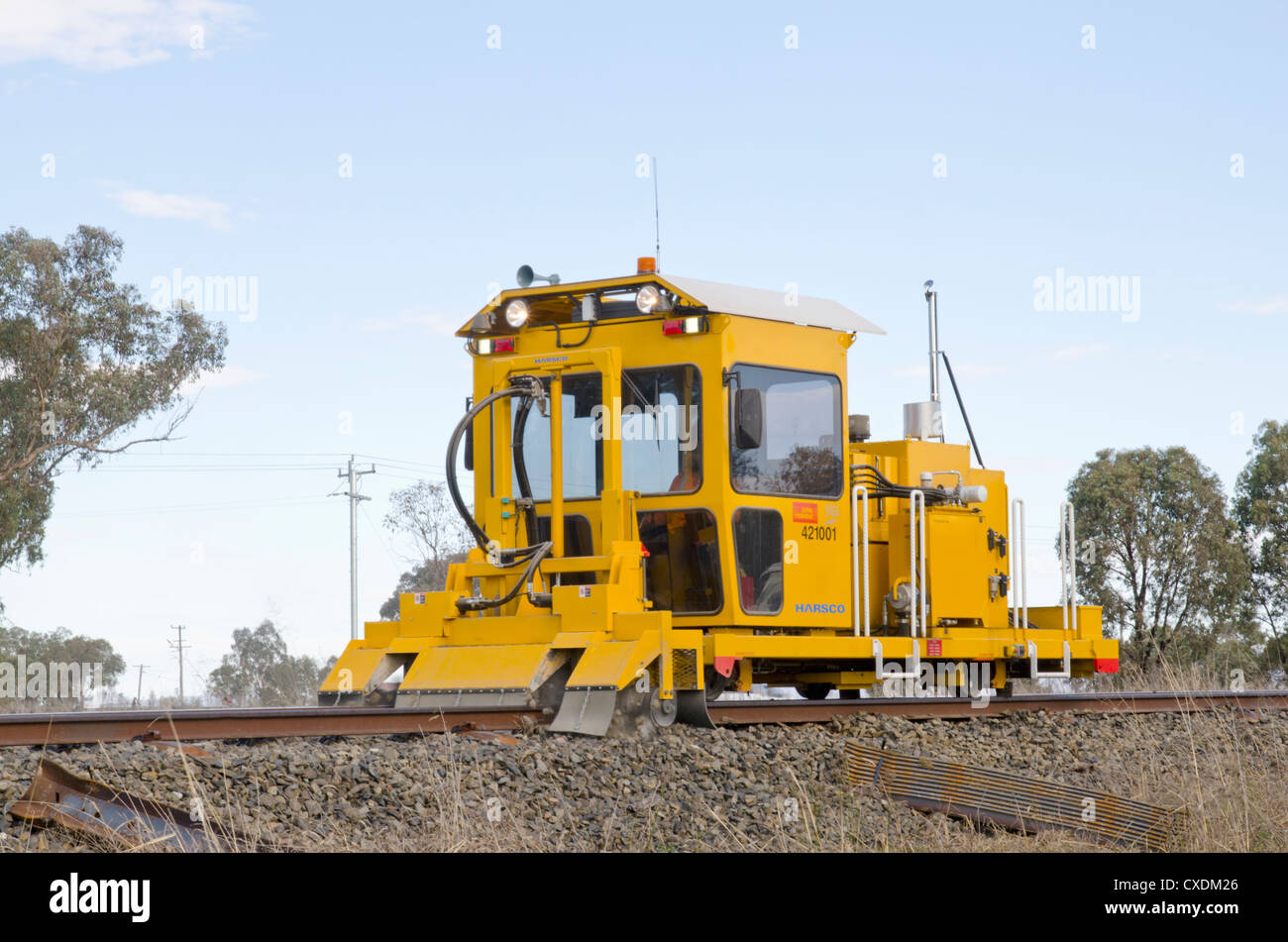 A railway maintenance vehicle Stock Photo - Alamy