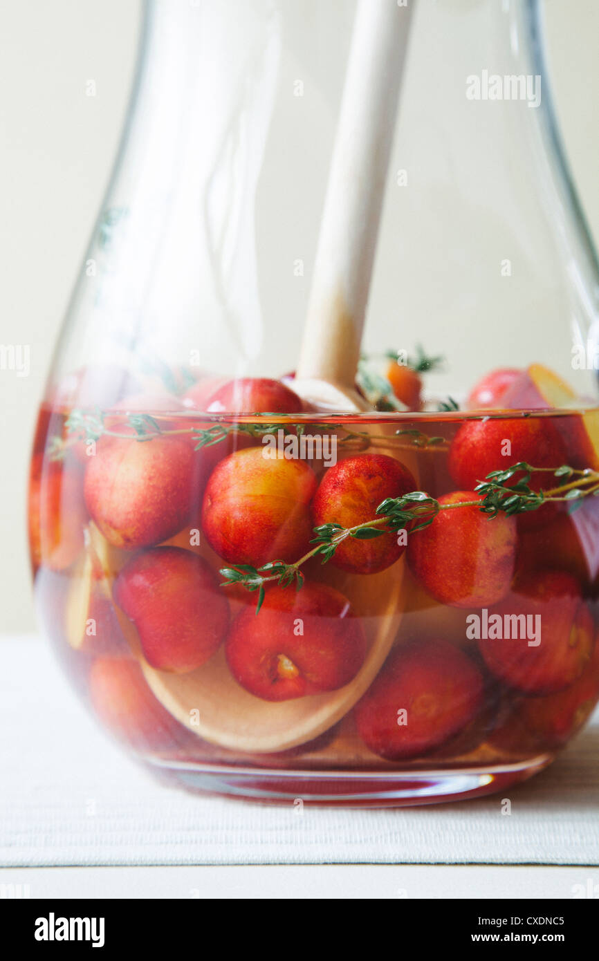 Cherries in syrup white background hi-res stock photography and images ...