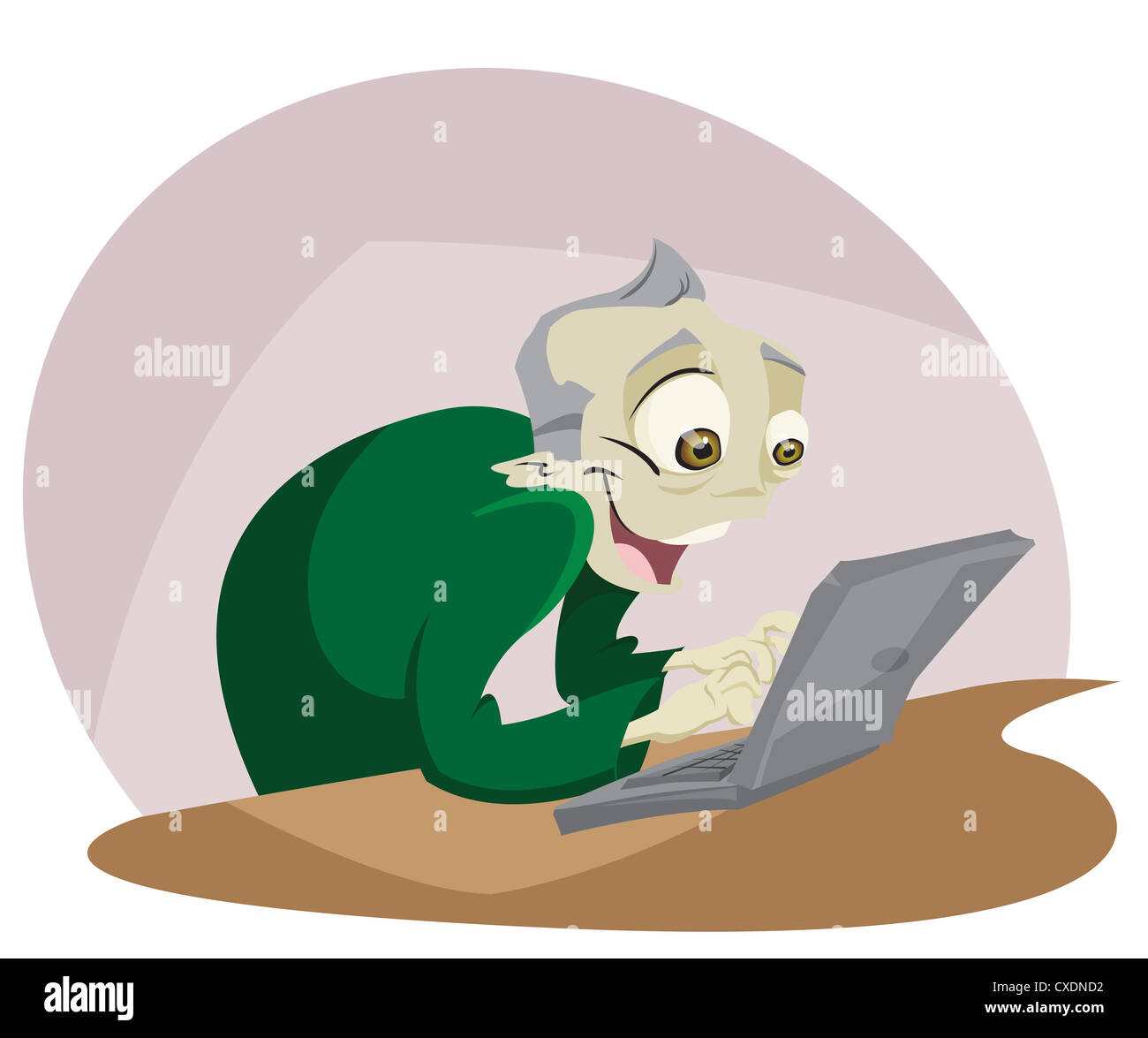 Man check email computer Cut Out Stock Images & Pictures - Alamy