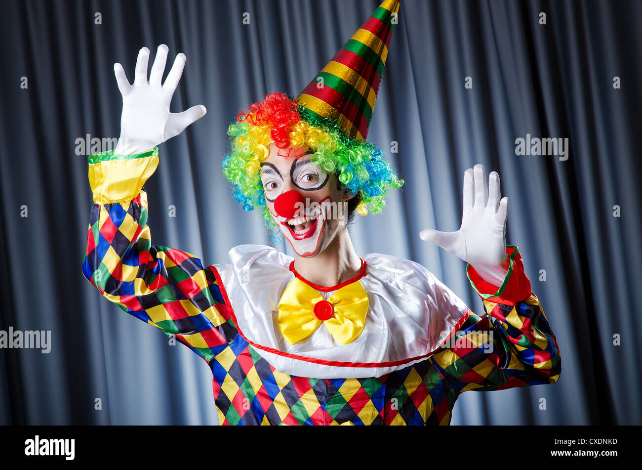 Funny clown in studio shooting Stock Photo - Alamy