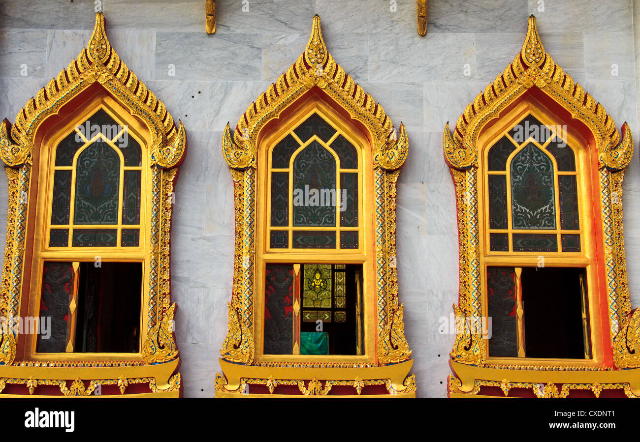 painting on the temple windows Stock Photo - Alamy