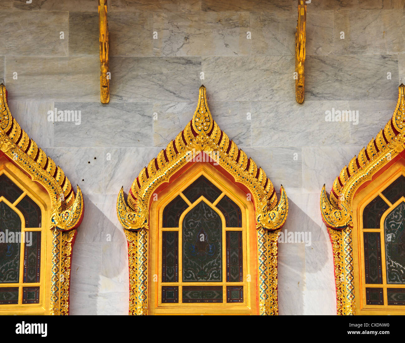 painting on the temple windows Stock Photo - Alamy