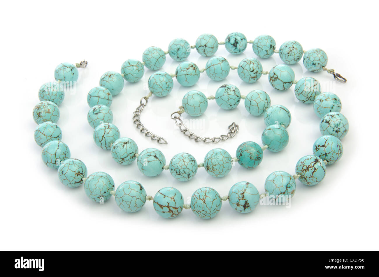 Necklace isolated on the white Stock Photo - Alamy