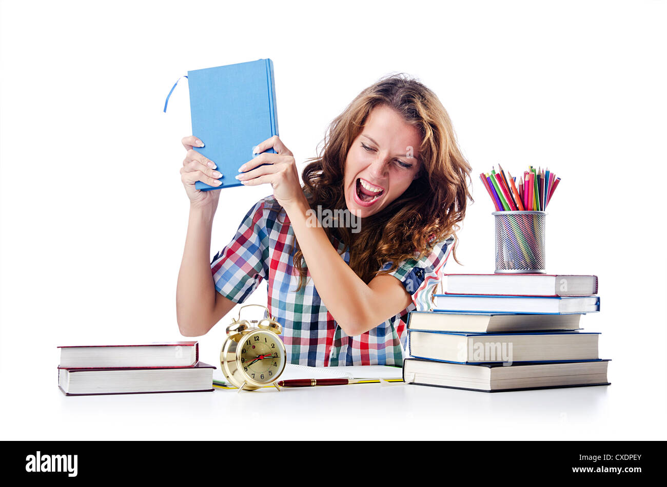 Student preparing for the exams Stock Photo - Alamy