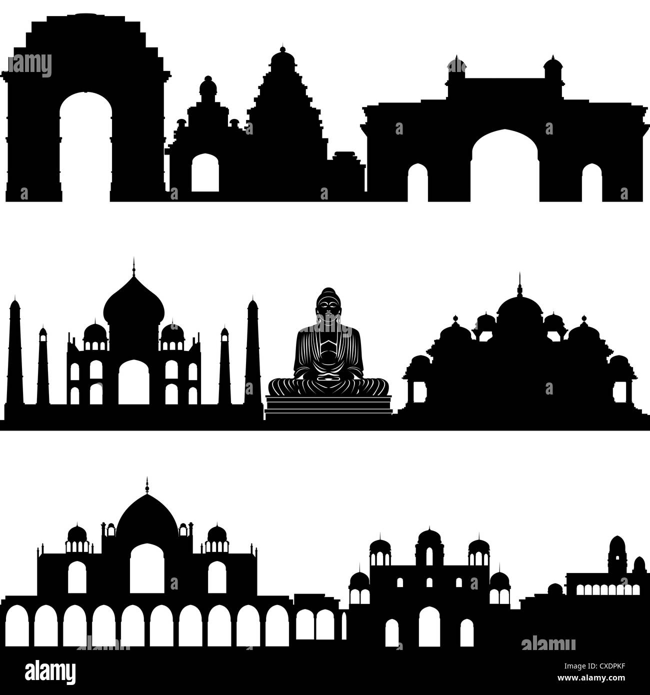 Buildings outlines Black and White Stock Photos & Images - Alamy