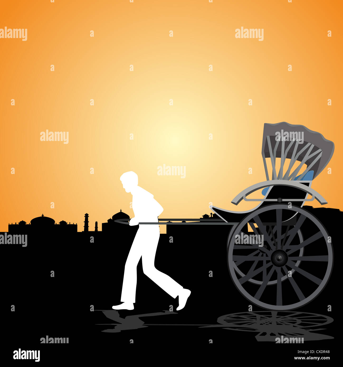 Rickshaw and cart Stock Photo - Alamy