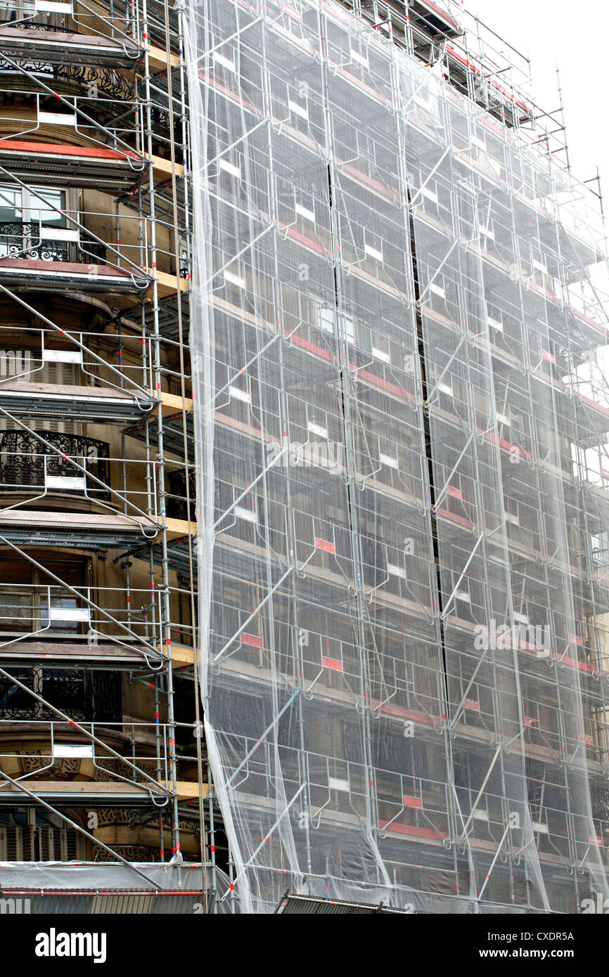 Workers working on building facade hi-res stock photography and images ...