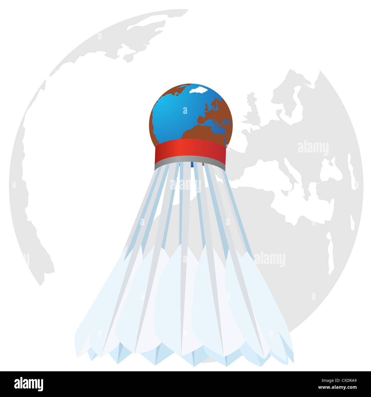 Shuttlecock drawing Cut Out Stock Images & Pictures - Alamy