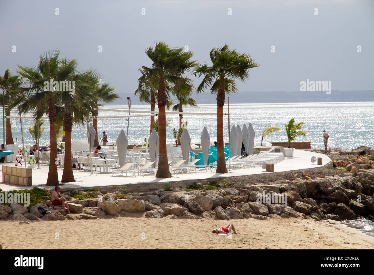 Mallorca beach scene, Majorca, Balearic island, Spain Stock Photo - Alamy
