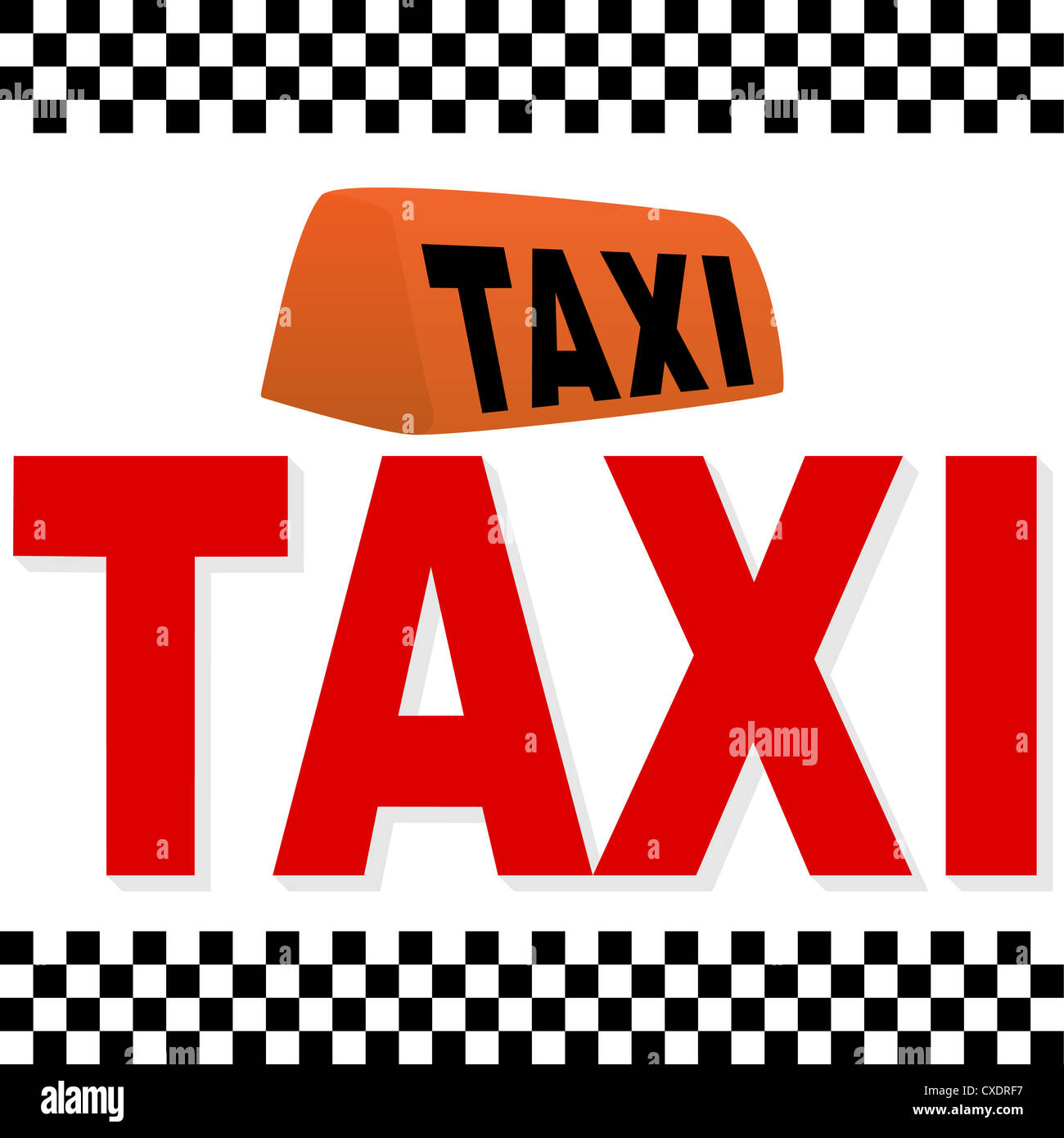 Icon and the word "taxi". Illustration on white background Stock Photo ...
