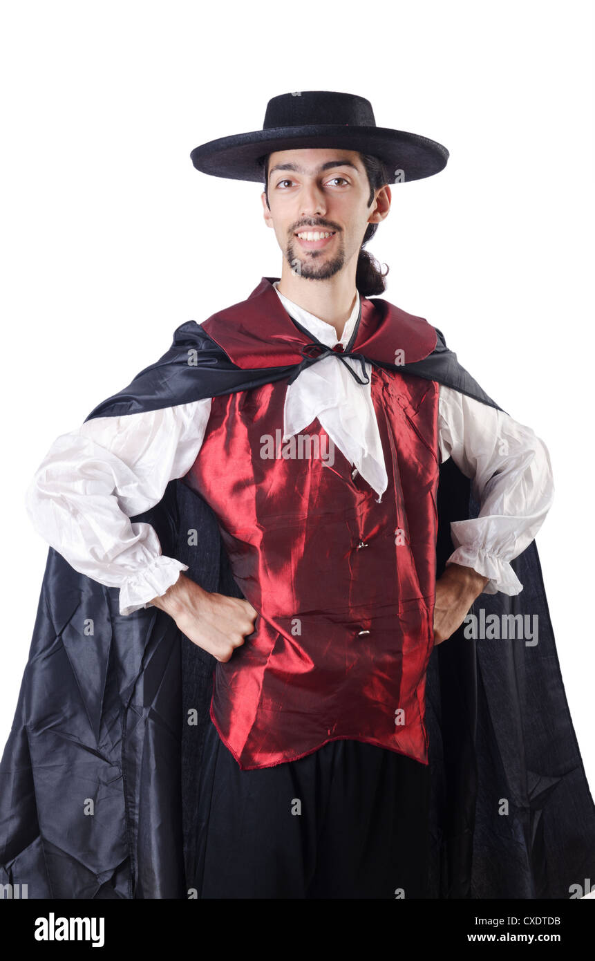 Romantic man isolated on white Stock Photo - Alamy