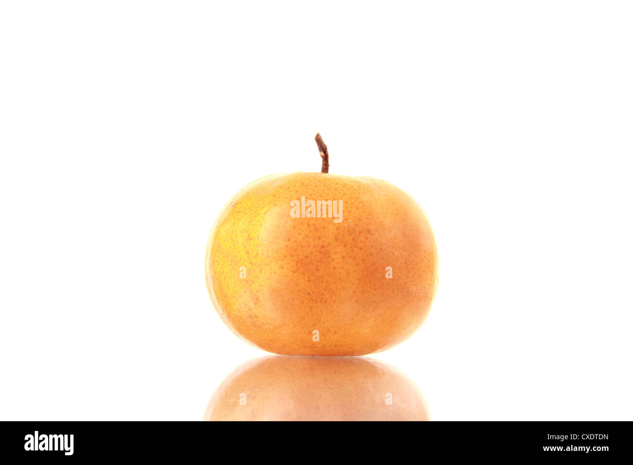 Orange on studio with shade shadow isolated on white background Stock ...