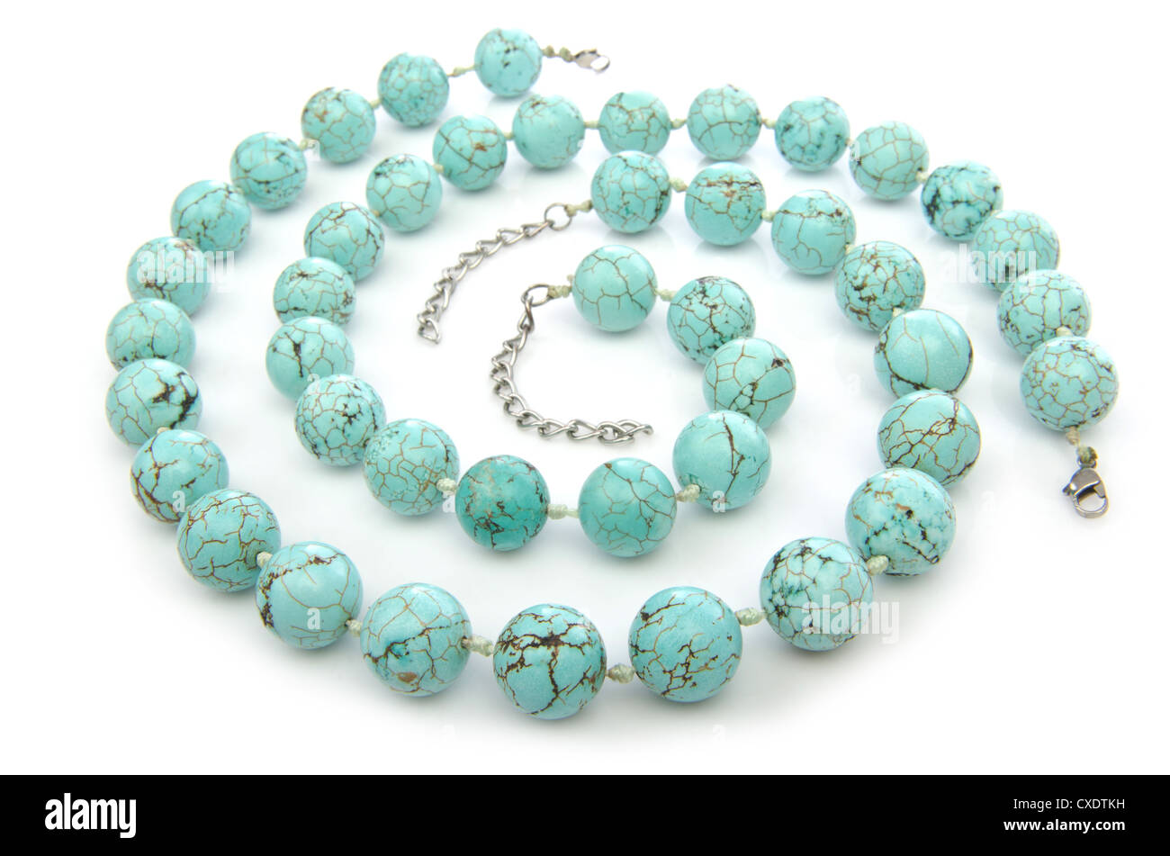 Necklace isolated on the white Stock Photo - Alamy