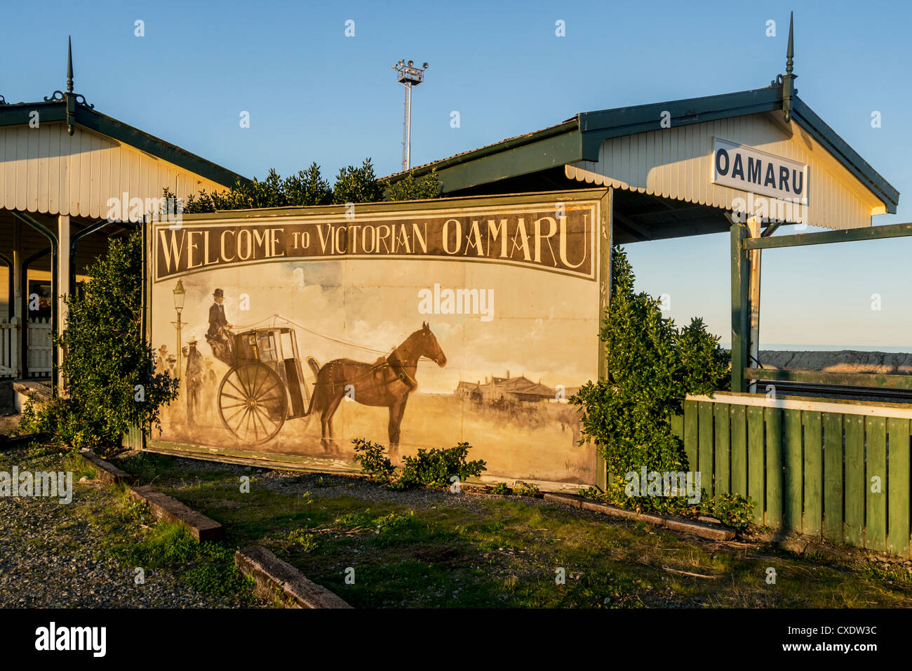Victorian style billboard at Oamaru railway station, Welcome to ...