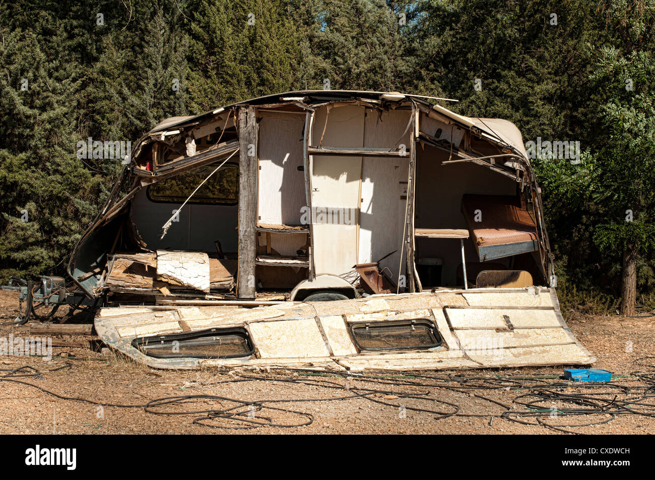 Broken caravan hi-res stock photography and images - Alamy