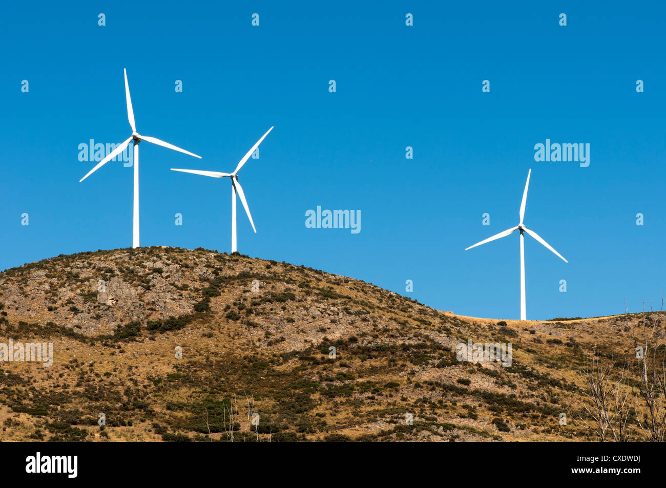 Windmill farm on mountain top hi-res stock photography and images - Alamy