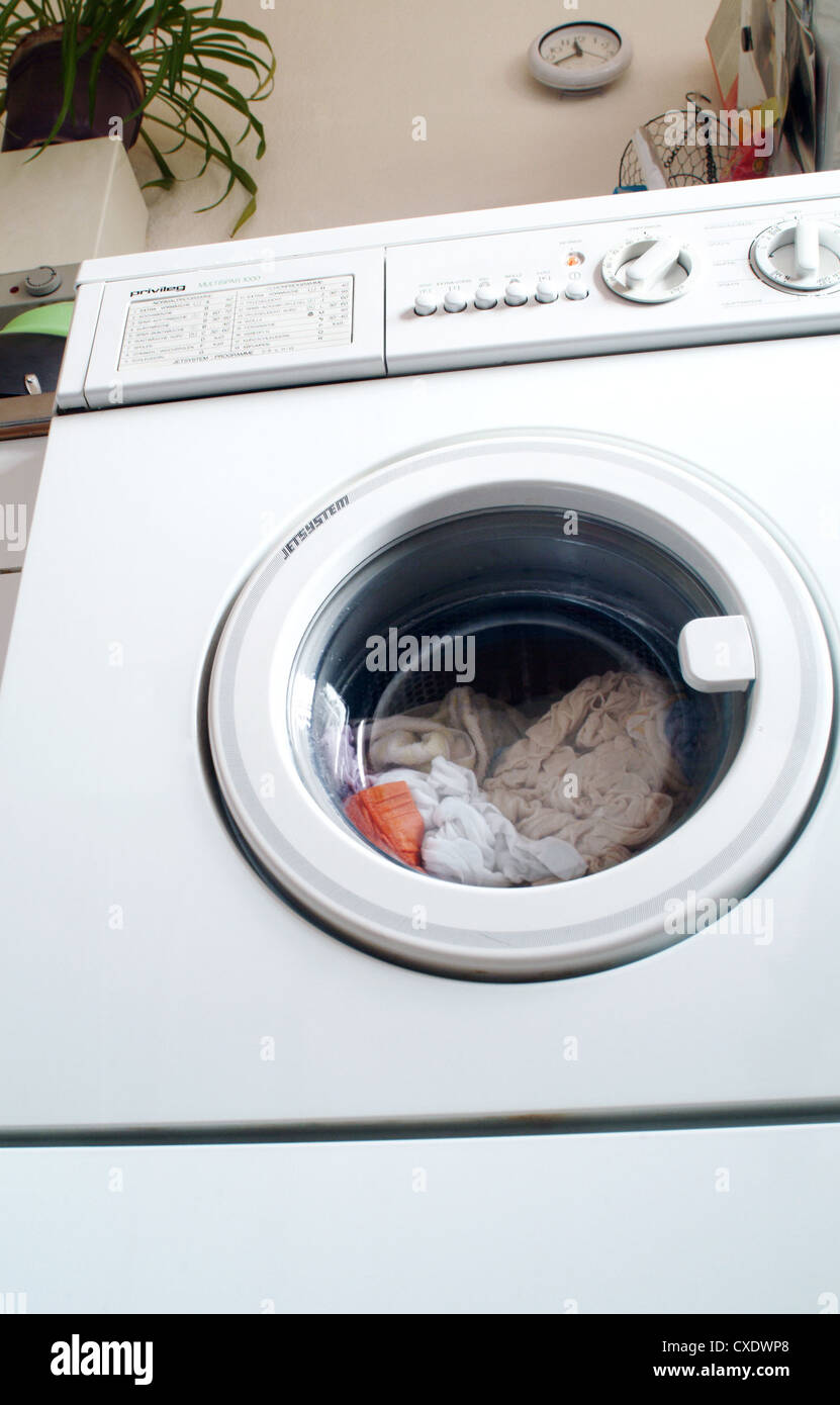 Berlin, stuffed washing machine Stock Photo - Alamy