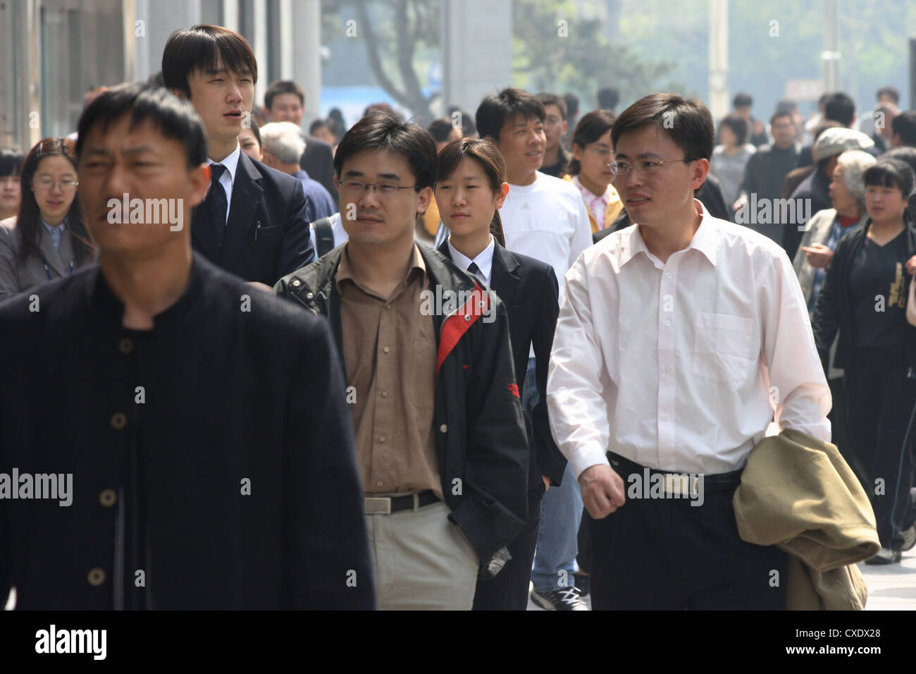 Beijing, young people on the Wangfujing Stock Photo - Alamy