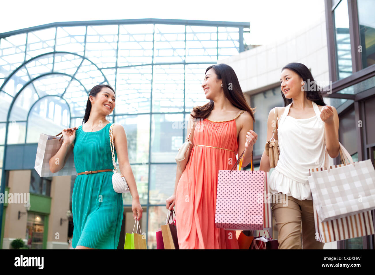 Best female friends shopping Stock Photo - Alamy