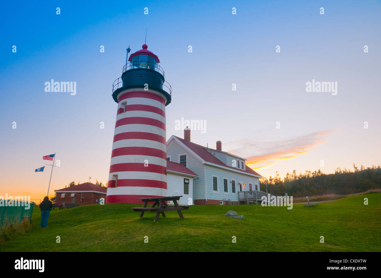 West Quoddy Lighthouse, Lubec, Maine, New England, United States of ...