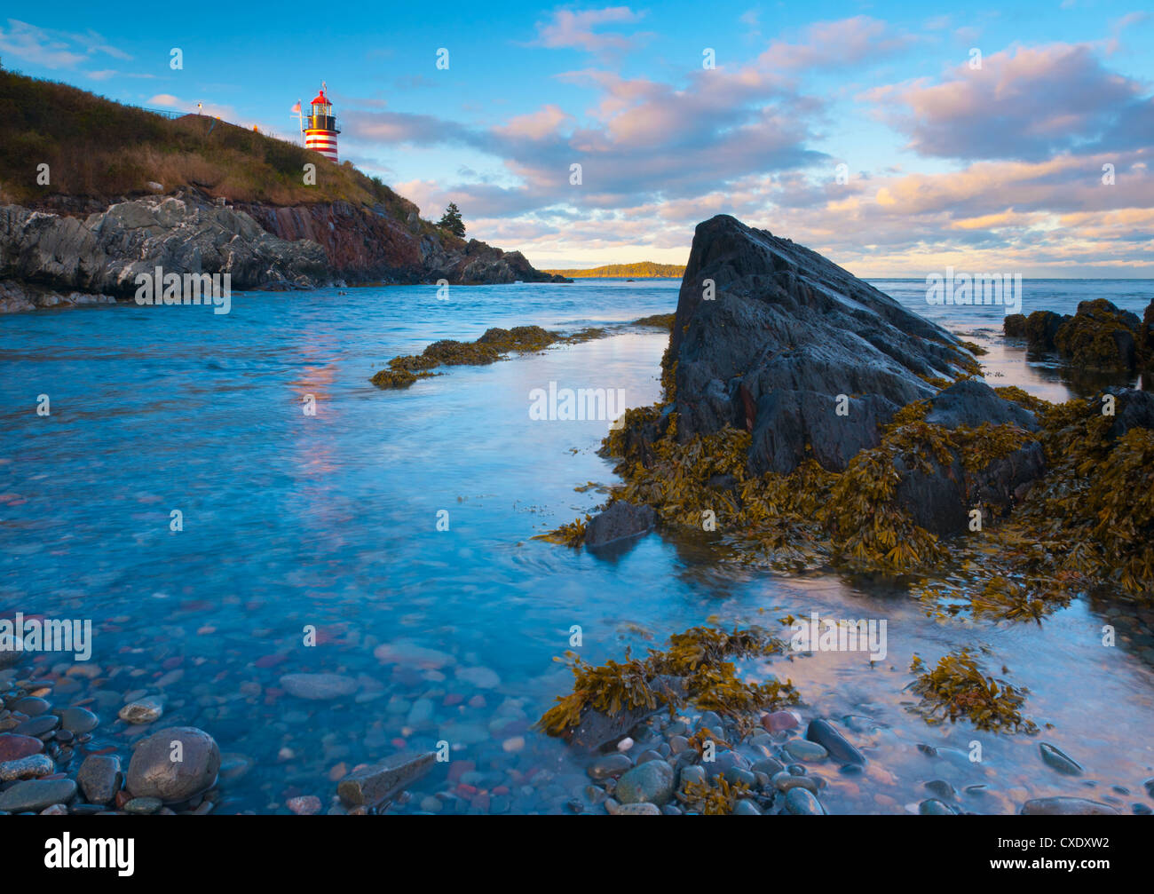 West Quoddy Lighthouse, Lubec, Maine, New England, United States of ...