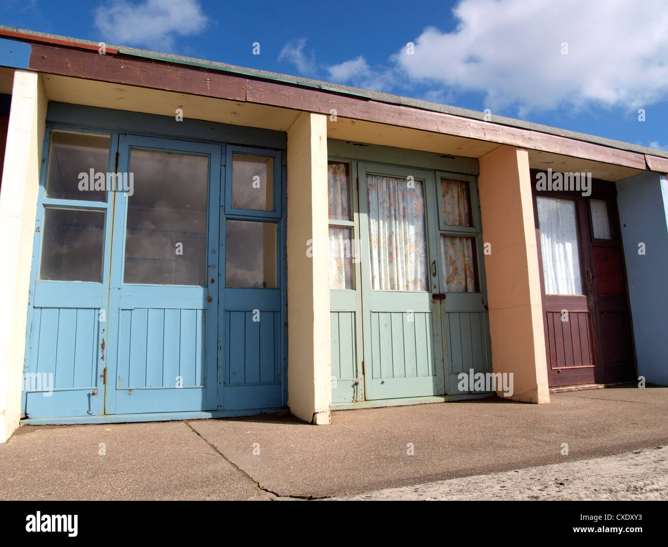 Rustic beach huts hi-res stock photography and images - Alamy