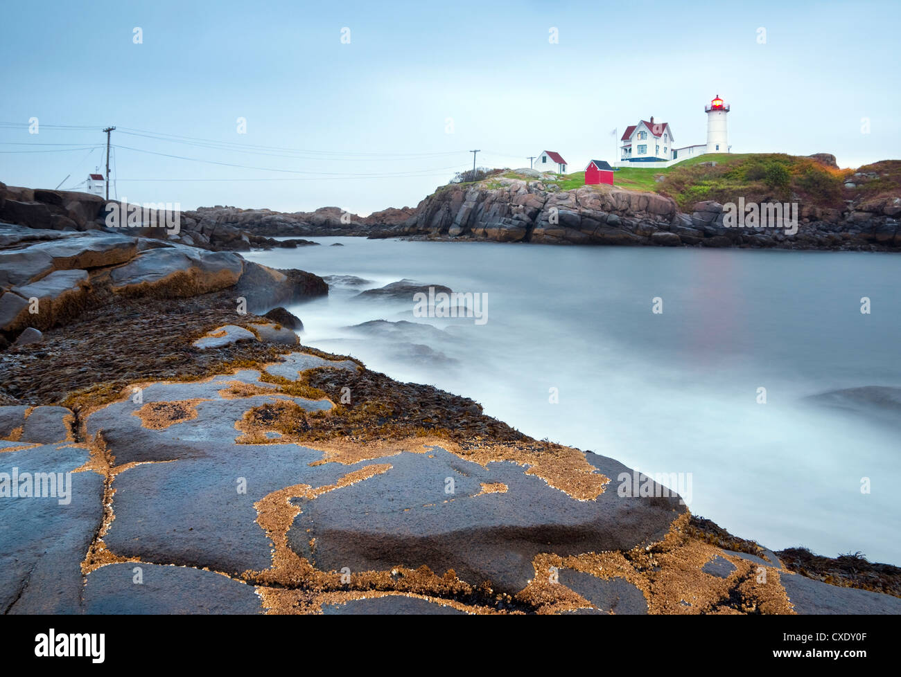 Cape Neddick (The Nubble) Lighthouse, Cape Neddick, Maine, New England ...