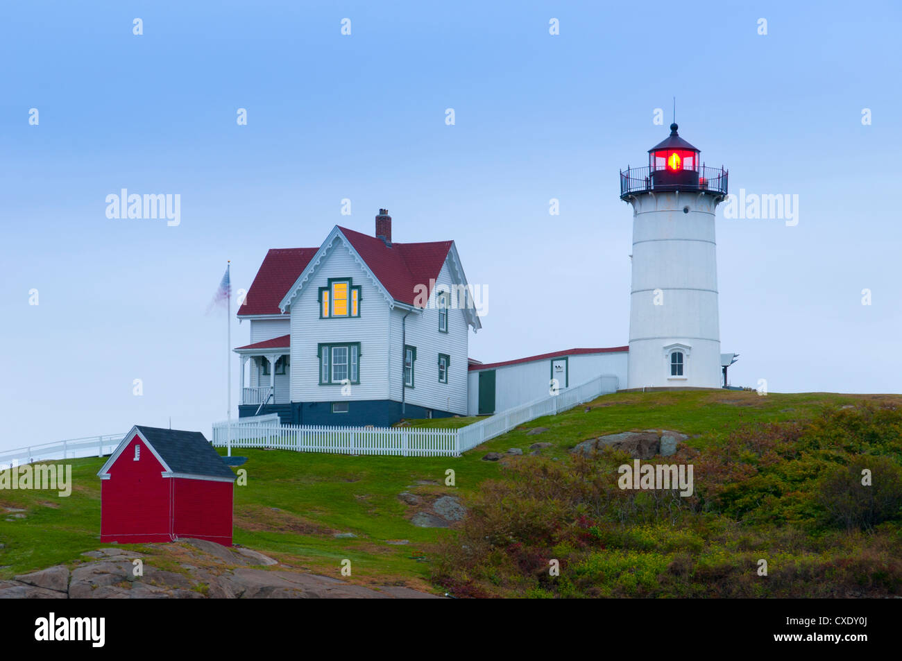 Cape Neddick (The Nubble) Lighthouse, Cape Neddick, Maine, New England ...