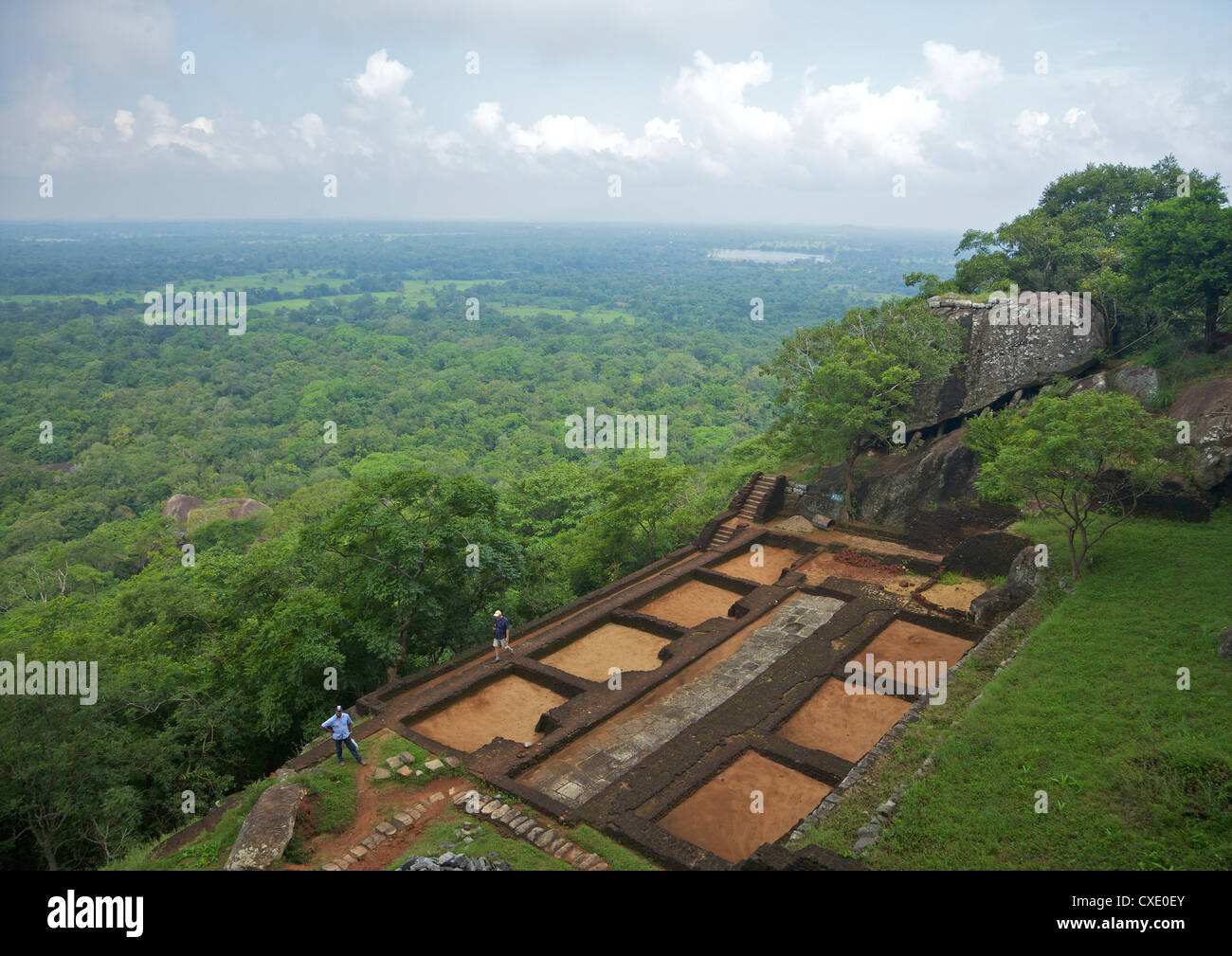View from summit of Sigiriya Lion Rock Fortress, 5th century AD, UNESCO ...