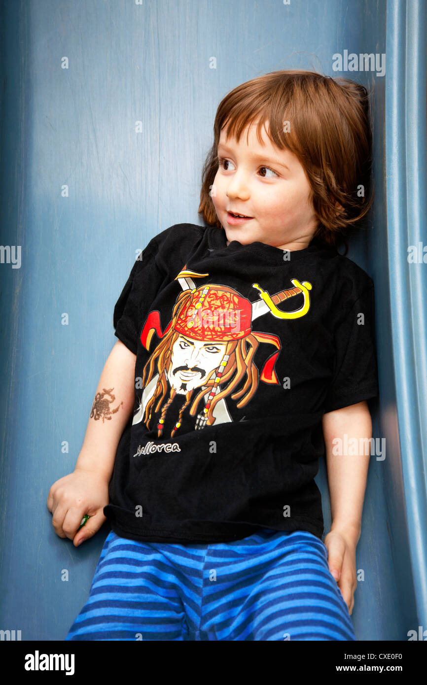 Boy Coming Down Playground Slide High Resolution Stock Photography and ...