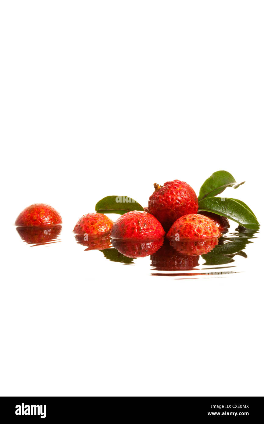 Lychee fruit no background Cut Out Stock Images & Pictures - Alamy