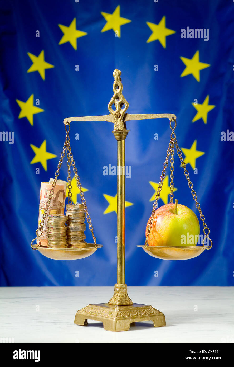 Hamburg, a set of scales in balance Stock Photo - Alamy