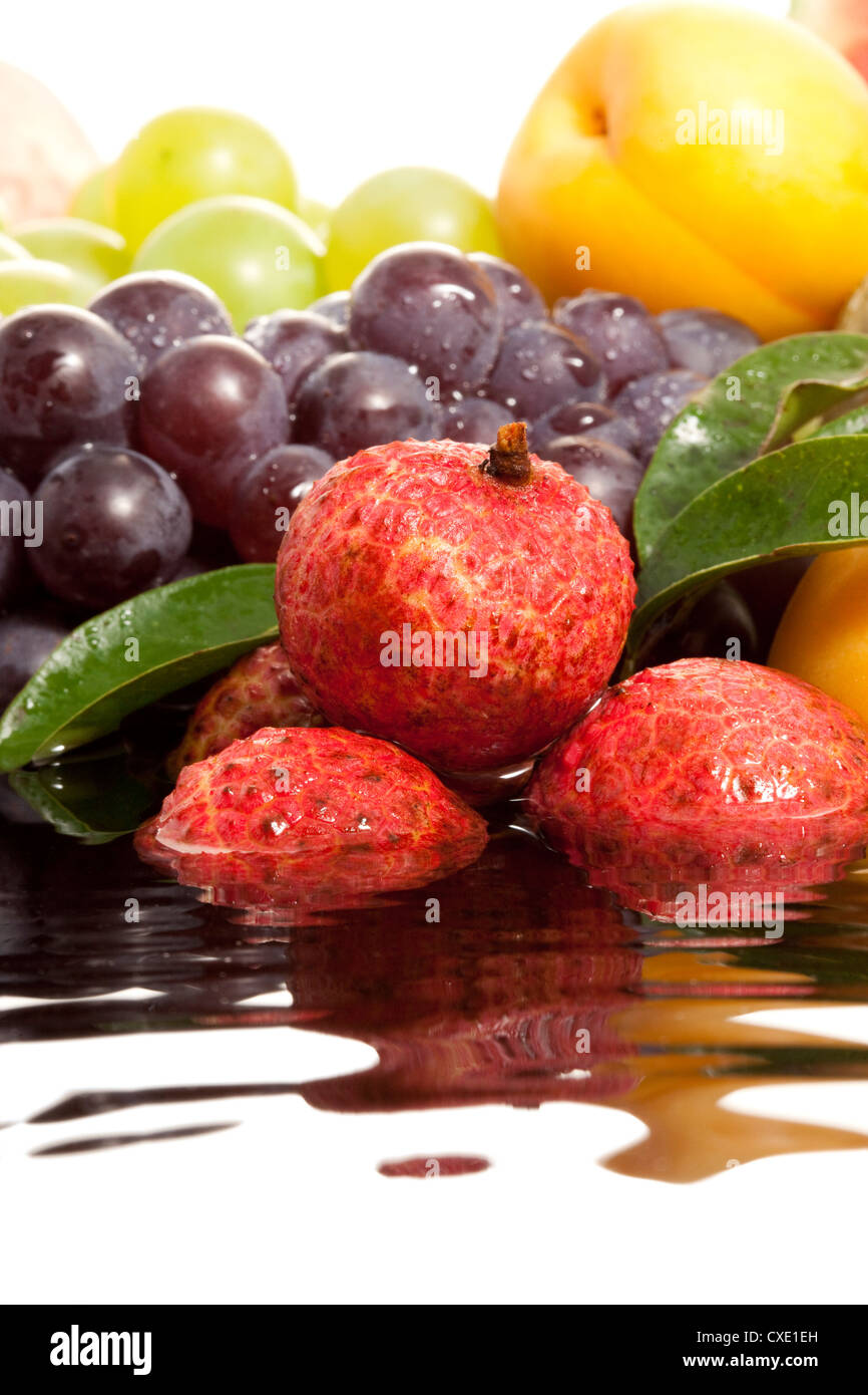A pile of fruits in rippling water Stock Photo - Alamy