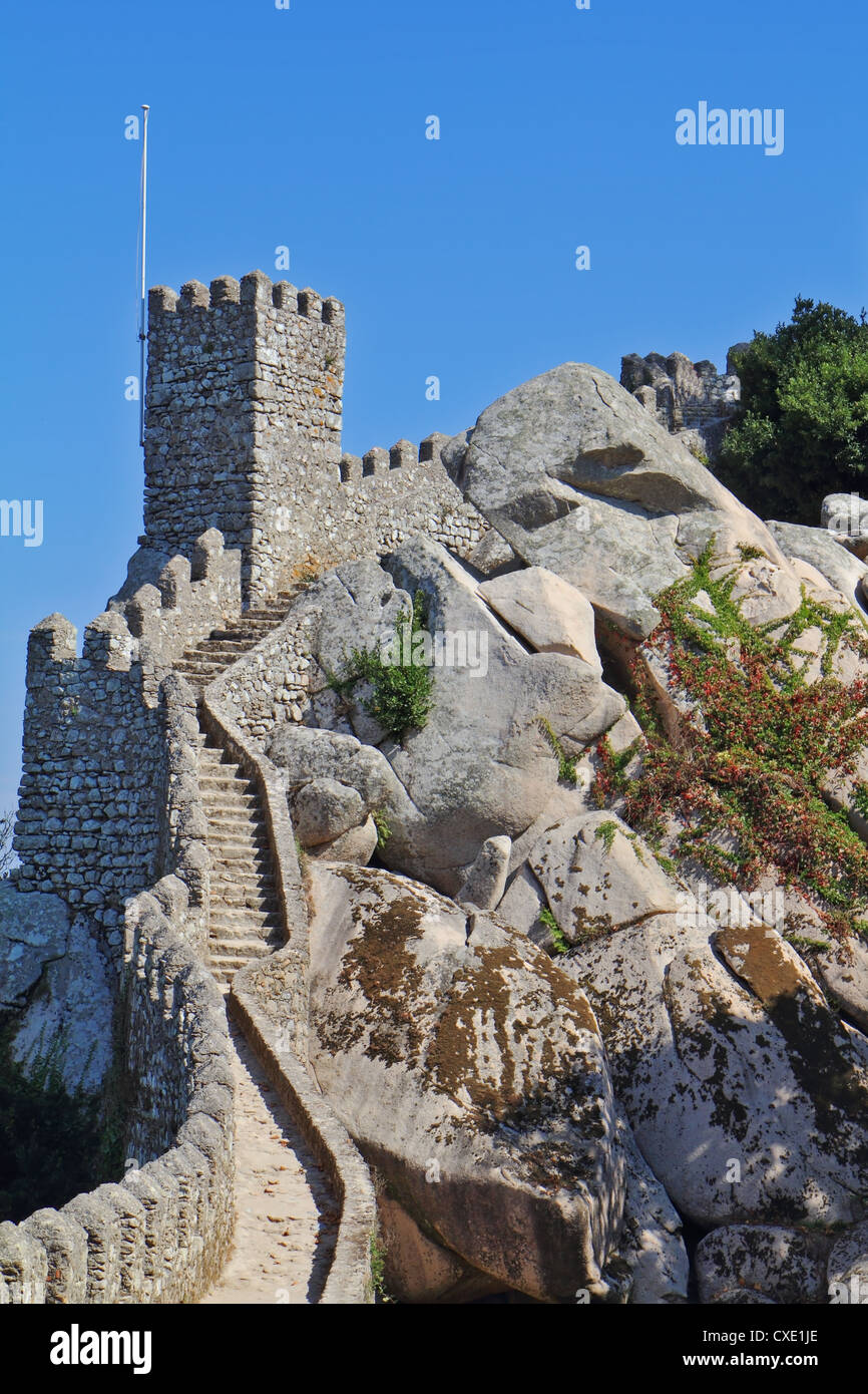 The Moorish castle in Portugal Stock Photo - Alamy