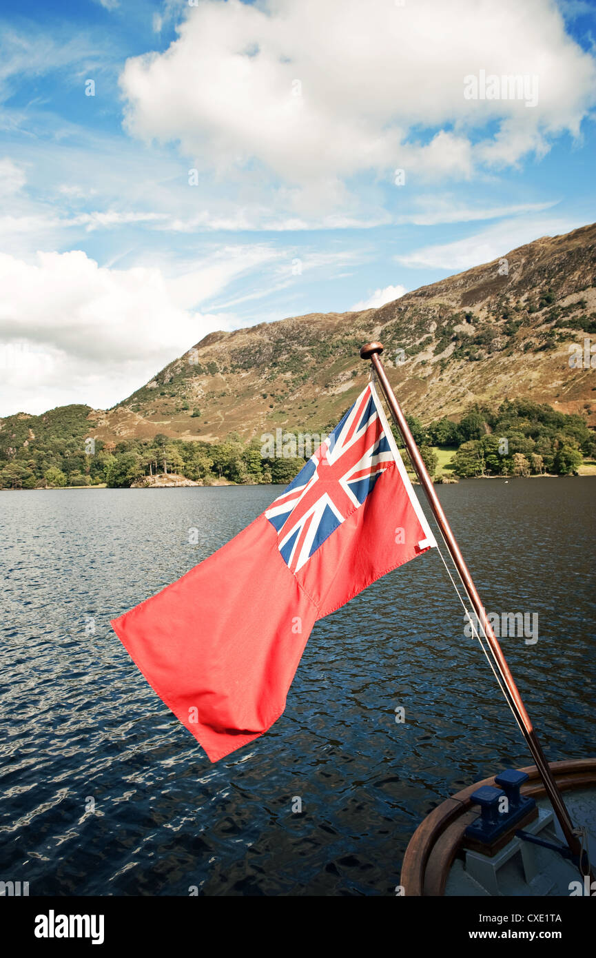 A British flag on the back of a boat Stock Photo - Alamy