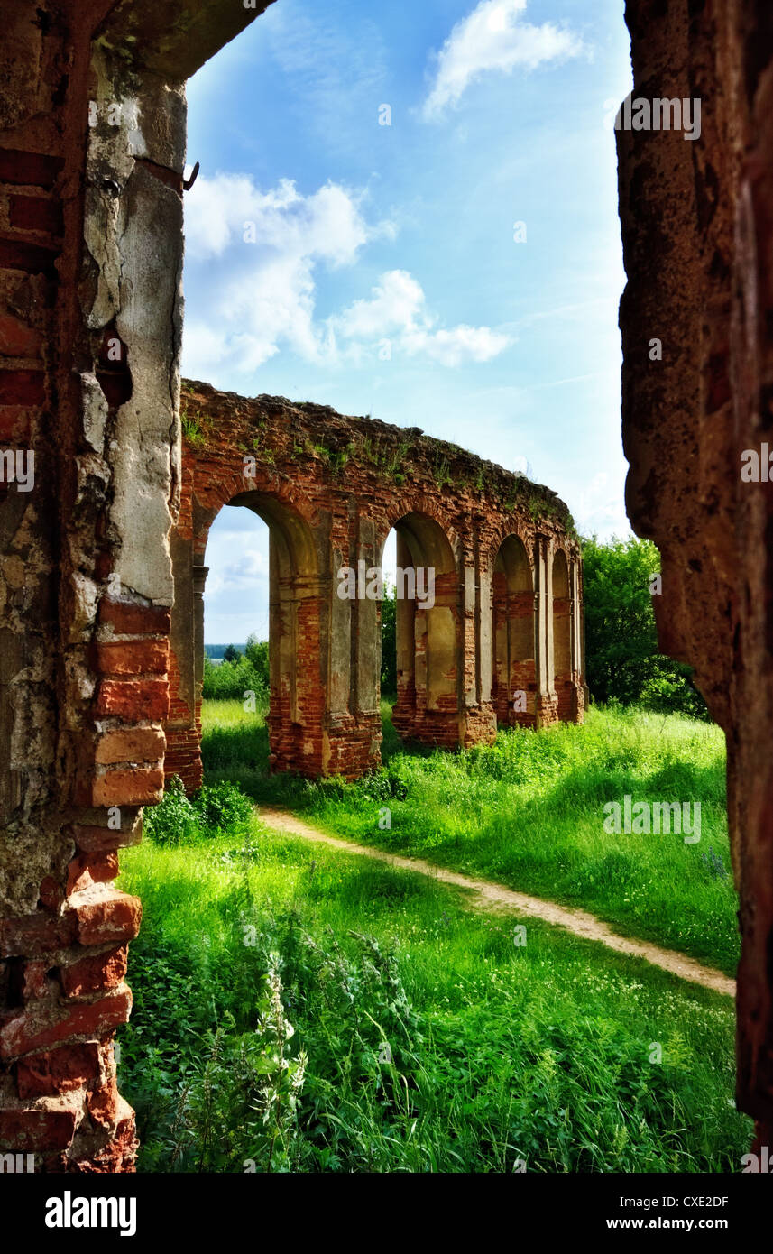 ruins of old castle Stock Photo - Alamy