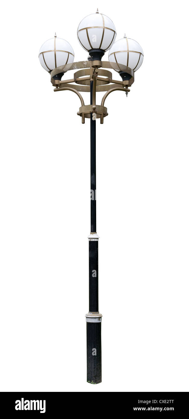 lamp post . isolated on white background Stock Photo - Alamy