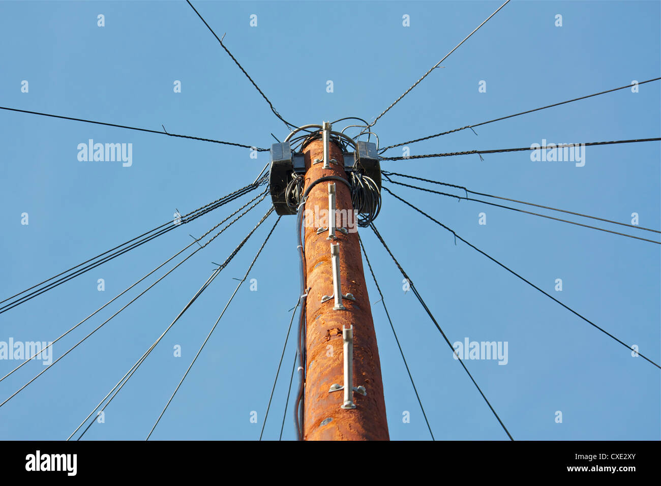 Telephone pole steps hi-res stock photography and images - Alamy