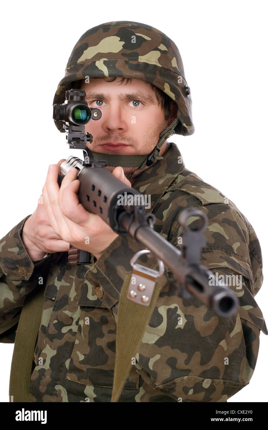 Rifle sight soldier hi-res stock photography and images - Alamy