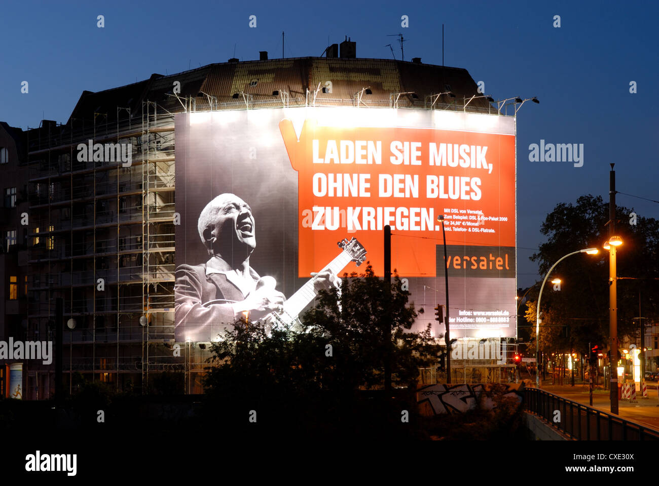 Berlin, to advertising a house for Versatel Stock Photo - Alamy