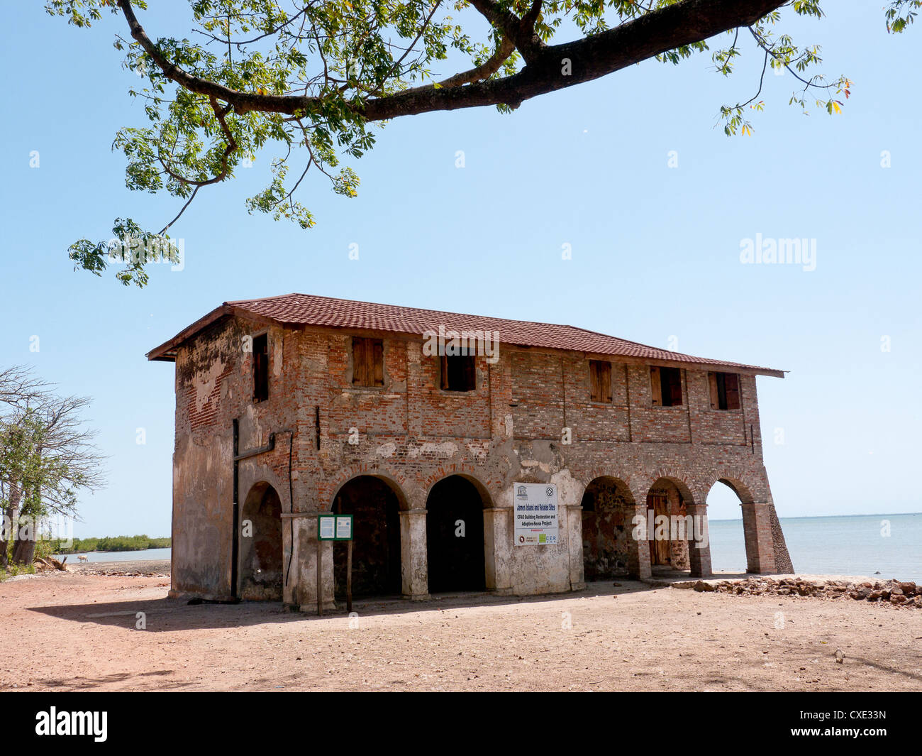The building that housed the slaves on the beach of the Island of ...