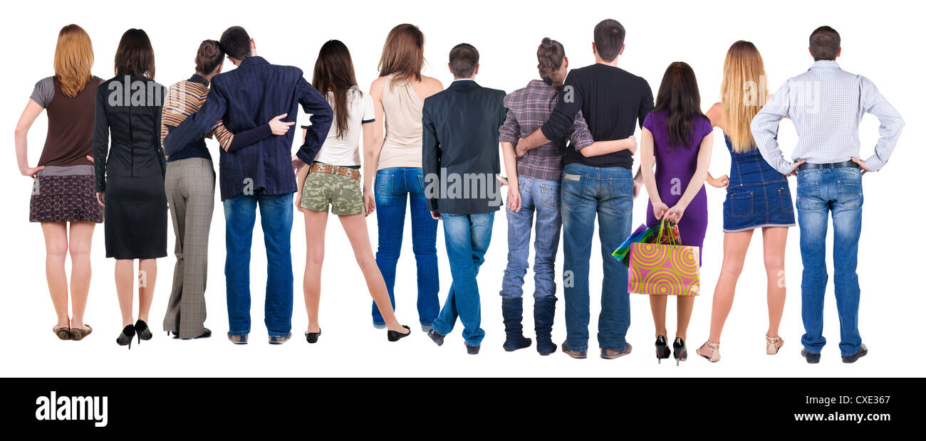 Back view group of people Stock Photo - Alamy