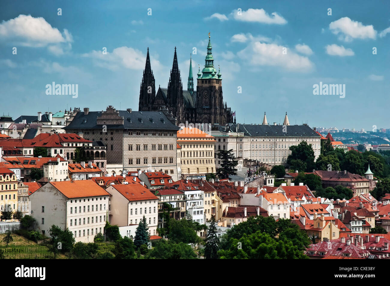 View of the Prague Castle Stock Photo - Alamy