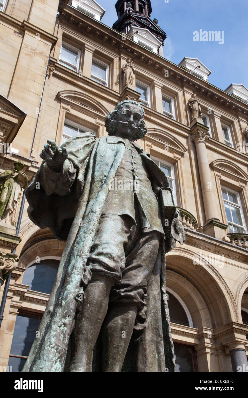 John Harrison statue in City Square, Leeds, West Yorkshire, Yorkshire ...